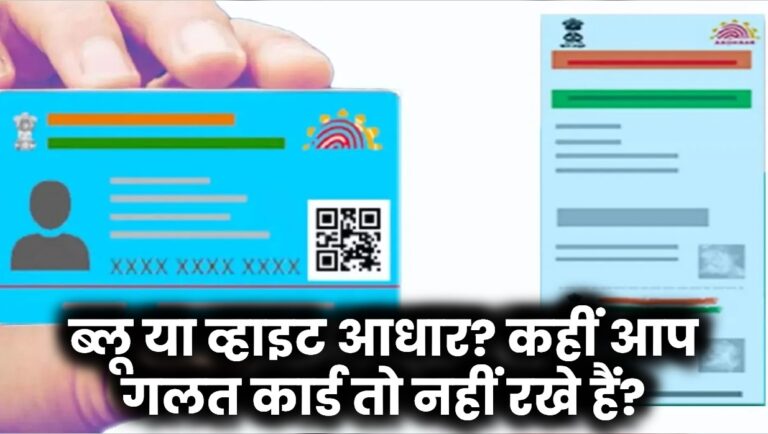 ब्लू या व्हाइट आधार? कहीं आप गलत कार्ड तो नहीं रख रहे! जानिए अब तक का ...